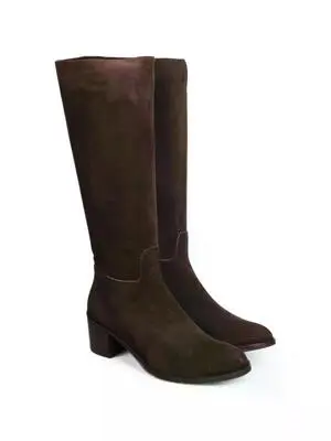 JULIE DEE Suede Block-heel Boots