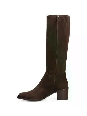 JULIE DEE Suede Block-heel Boots