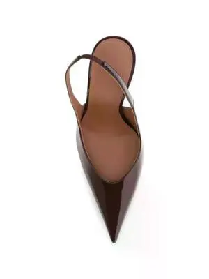 Amina Muaddi Anok Slingback Pumps - Brown