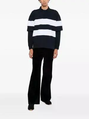 DARKPARK Striped Double-sleeve Polo Shirt