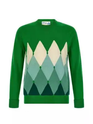 BALLANTYNE Diamond Intarsia-knit Sweater