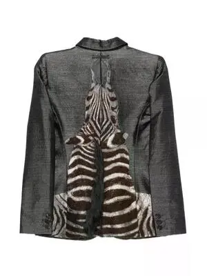 JEAN PAUL GAULTIER 2000s Zebra-appliqué Blazer