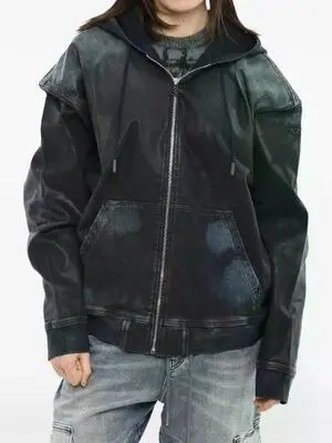 DIESEL® Zip-up Hoodie With Tie-dye Effect