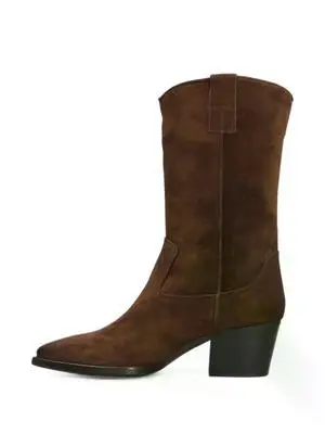 JULIE DEE Suede Western-style Boots