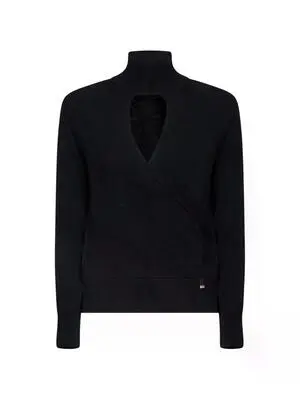 Herno Cut-out Wrap-effect Sweater