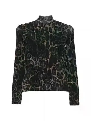 Just Cavalli Leopard-print High-neck T-shirt