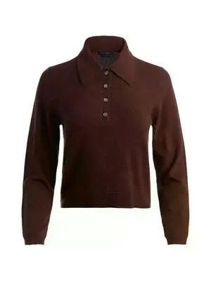 Alice + Olivia Trevor Cropped Sweater - Brown
