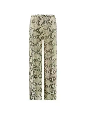 ALYSI Snakeskin-effect Leather Trousers