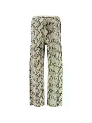 ALYSI Snakeskin-effect Leather Trousers