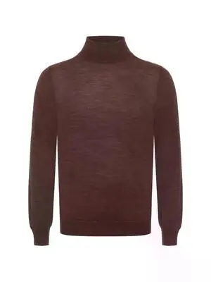 GRAN SASSO Fine-knit Roll-neck Sweater - Brown