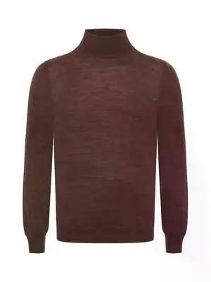 GRAN SASSO Fine-knit Roll-neck Sweater - Brown