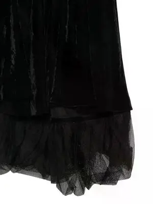ROMEO GIGLI 1990s Velvet Layered Midi Skirt