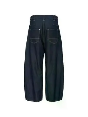 Comme Des Garçons Contrast Stitch Wide-leg Trousers