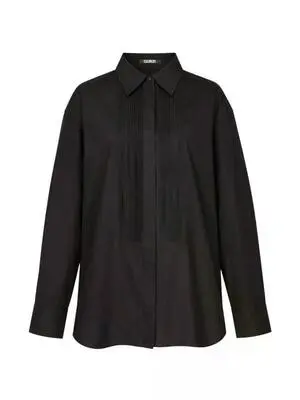 CLUB21 COLLECTION Vera Pintuck-detail Shirt - Black