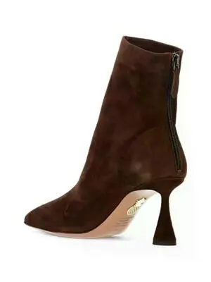 AQUAZZURA Espresso Suede Ankle Boots