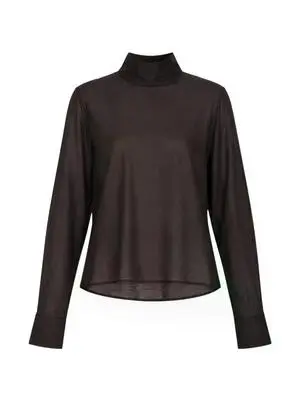 CLUB21 COLLECTION Violette High-neck Shirt - Black