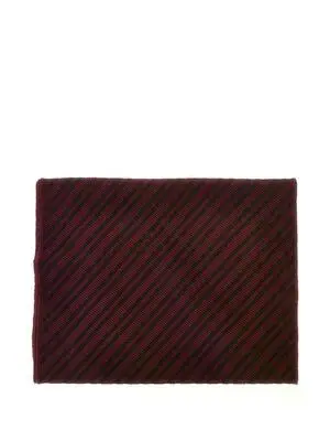 Emporio Armani Diagonal-stripe Wool Scarf