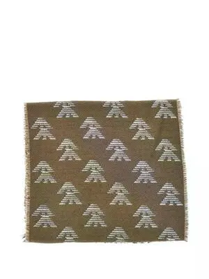 Emporio Armani Logo-print Frayed Scarf