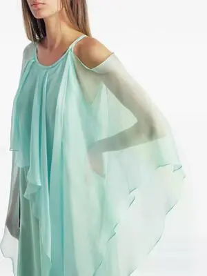 IRINA SCHROTTER Alegra Layered Silk Midi Dress
