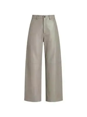 ALYSI Wide-leg Leather Trousers