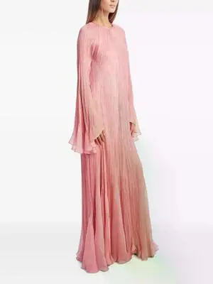 IRINA SCHROTTER Silvya Plissé-effect Maxi Dress