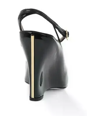 FERRAGAMO Leather Wedge Sandals