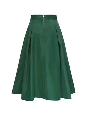 Carolina Herrera Floral-embroidered Pleated Skirt
