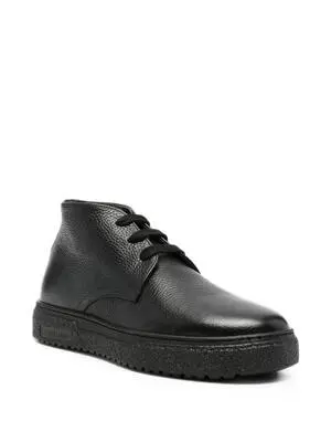 Corneliani Grained Leather Desert Boots