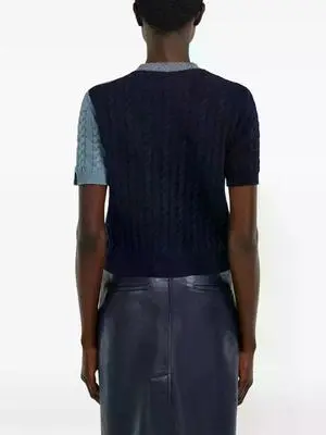 FERRAGAMO Short Sleeve Gancio Detail Top