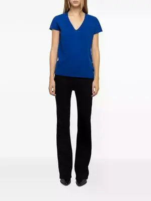 Zadig&Voltaire Fishnet Star-patch V-neck T-shirt