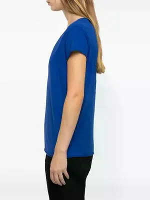 Zadig&Voltaire Fishnet Star-patch V-neck T-shirt