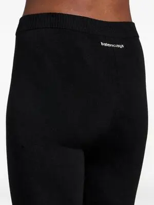 Balenciaga Techwear Logo-embroidered Knitted Leggings