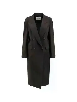 HEVO Martina Franca Double-breasted Coat - Brown