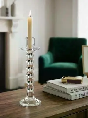 ENZO DE GASPERI Beaded-stem Candle Holder