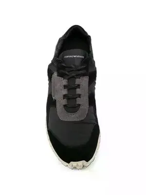 Emporio Armani Suede-panelled Sneakers