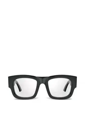 BUGATTI Logo-plaque Square-frame Glasses - Black