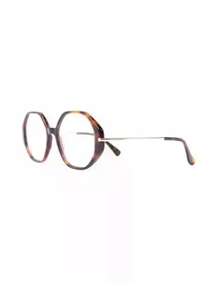 Max Mara Hexagonal Tortoiseshell Glasses