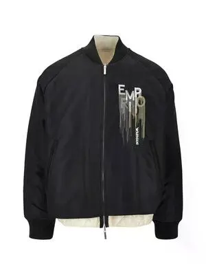 Emporio Armani Logo-embroidered Long-sleeve Bomber Jacket