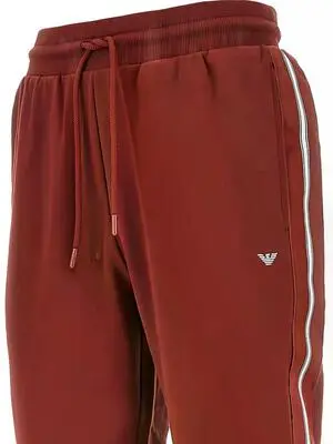 EA7 Logo-print Side-stripe Track Pants - Red