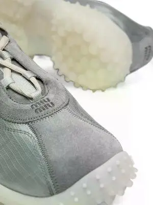Miu Miu Bubble Technical Fabric And Suede Sneakers