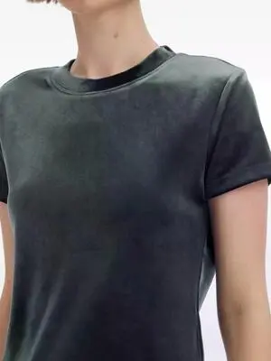 TOUT A COUP Velvet-effect T-shirt