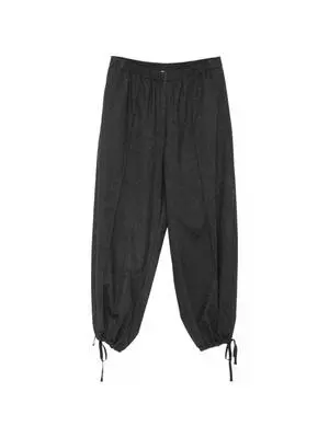 ALYSI Drawstring Cuff Straight-leg Trousers