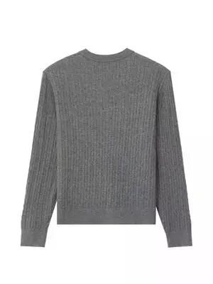 CHOCOOLATE Cable-knit Logo-embroidered Cardigan