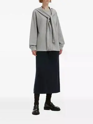 TOUT A COUP Drawstring-waist Midi Skirt - Blue