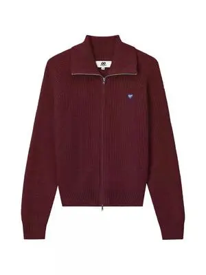 CHOCOOLATE Ribbed-knit Raglan-sleeve Cardigan - Red