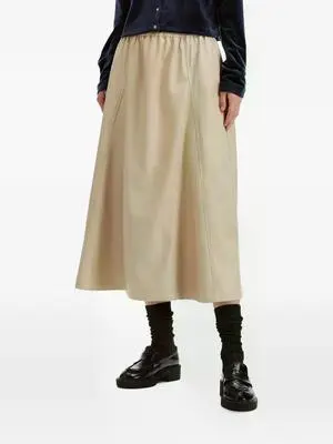 TOUT A COUP Midi Elasticated-waist Panelled Skirt