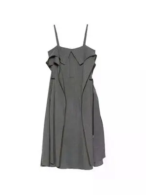 Sacai Layered-detail Sleeveless Midi Dress