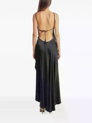 IRINA SCHROTTER Leyla Backless Asymmetric Midi Dress