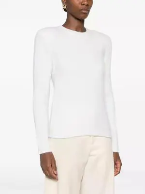 TOTEME Crew Neck Sweater With Padded Shoulders