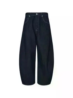 Comme Des Garçons Contrast-stitch Tapered Jeans - Blue